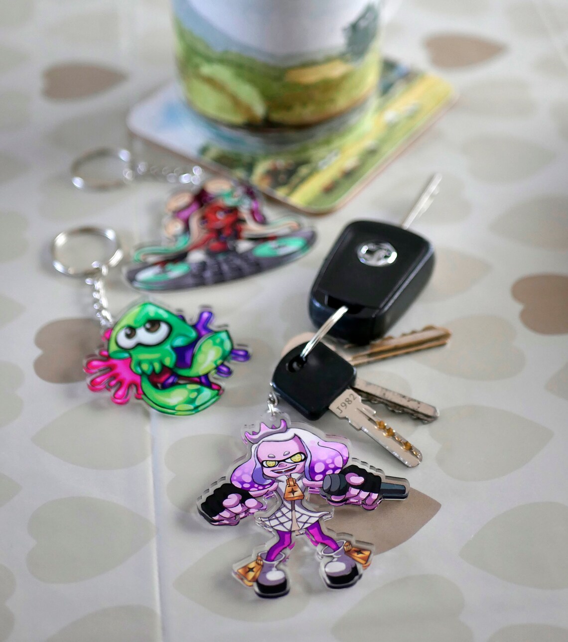 Inkling Pearl and Marina Splatoon 2 Acrylic Keychain Charm | Etsy