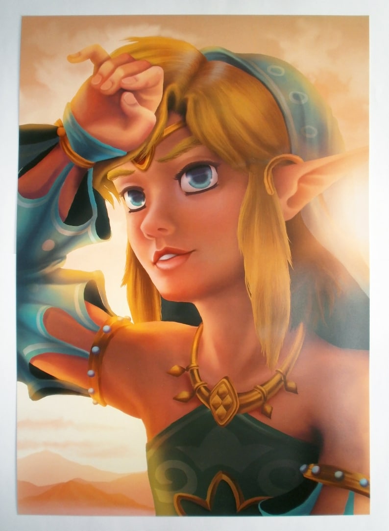 Gerudo Link Legend of Zelda Breath of the Wild Art Print A3 - Etsy