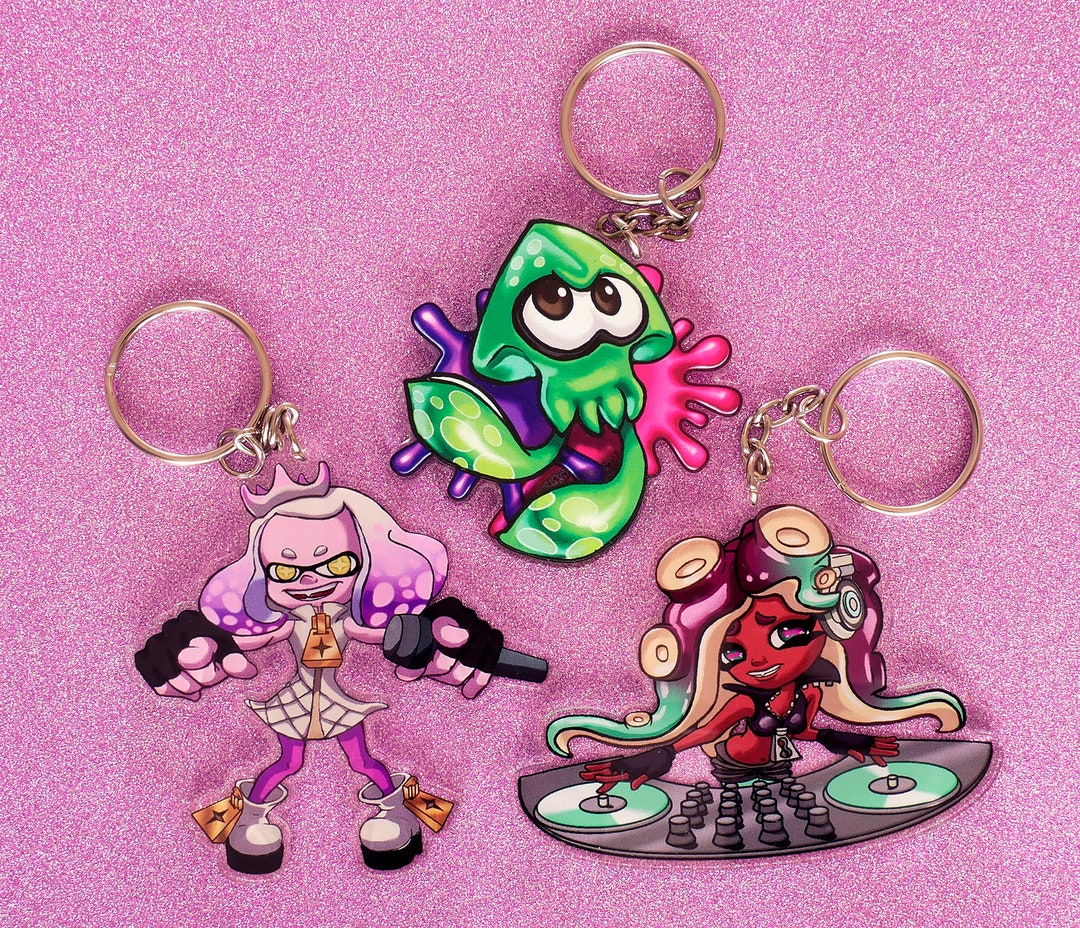 Inkling, Pearl and Marina Splatoon 2 Acrylic Keychain Charm - Etsy