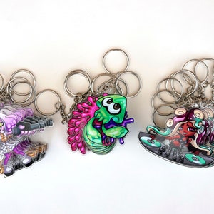Inkling, Pearl and Marina Splatoon 2 Acrylic Keychain Charm - Etsy