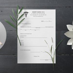 Fake Doctors Note, Doctors Excuse Note Template, Excuse Medical ...