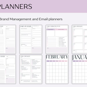 Social Media Content Planner, Digital Blog Planner, Printable Marketing ...