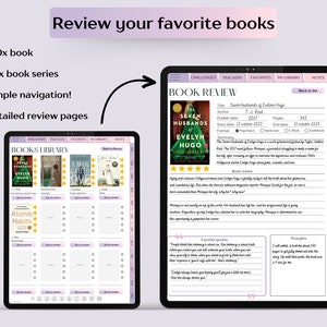 Digital Reading Tracker for Goodnotes, Ipad, Reading Book Journal ...