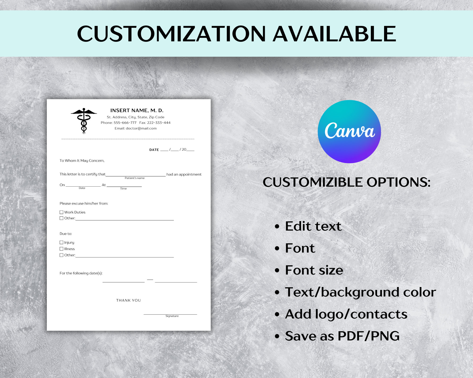 Fake Doctors Note, Doctors Excuse Note Template, Excuse Medical ...