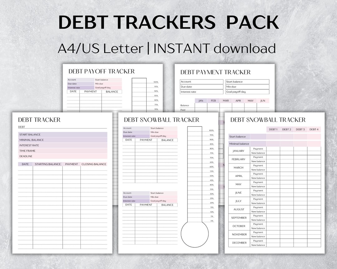 Debt Payoff Tracker Printable, Debt Snowball Tracker, Debt Payoff Chart ...