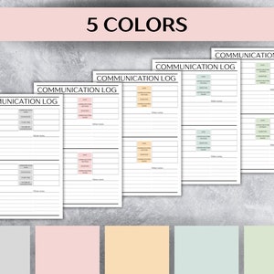 Client Communication Log, Call Log Template, Phone Call Tracker ...