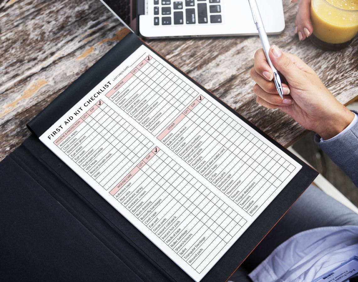 First Aid Kit Checklist Printable: Medicine & Emergency Supplies - PDF ...