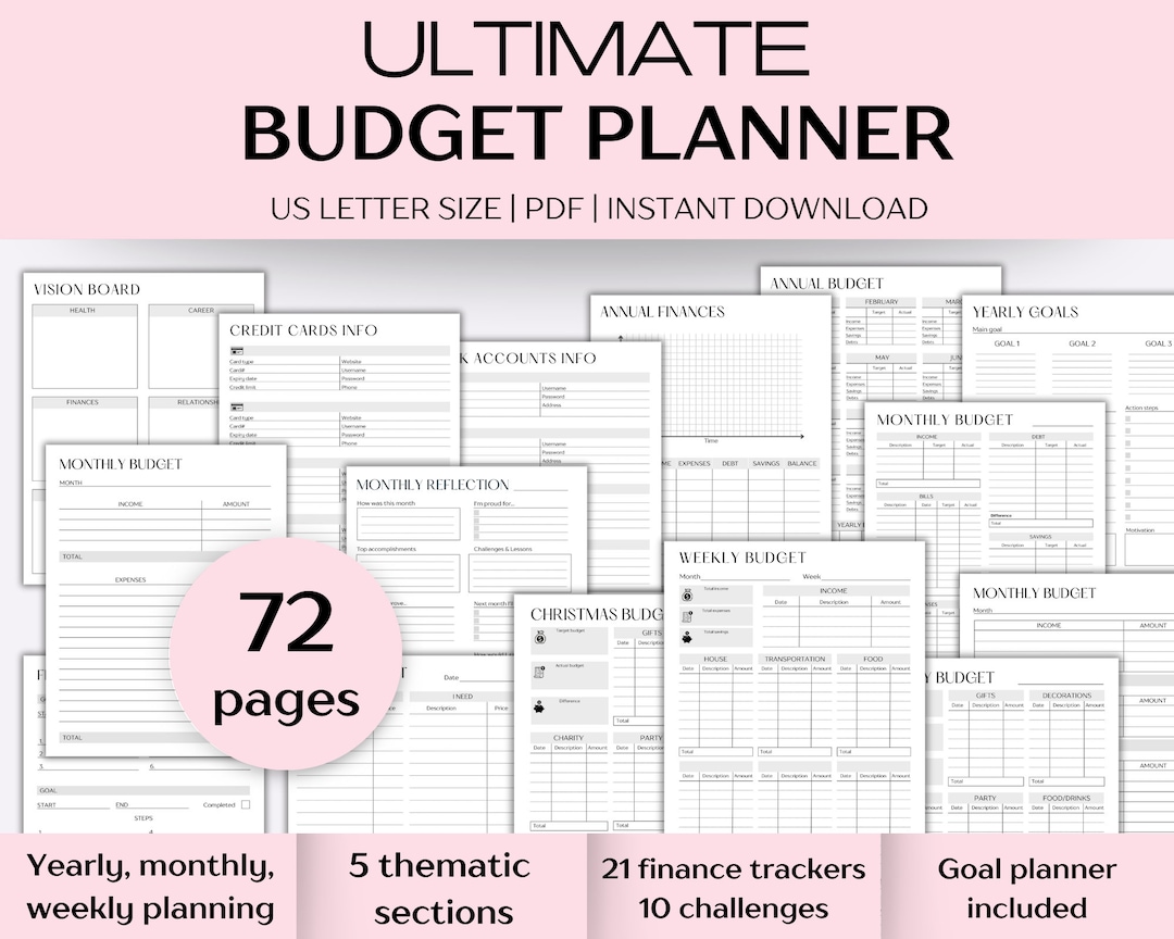 2026 Budget Planner, Weekly & Monthly Finance Tracker, PDF Download ...