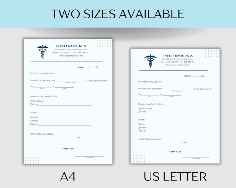 Doctors Excuse Note Template Editable, Fake Doctors Note, Excuse ...