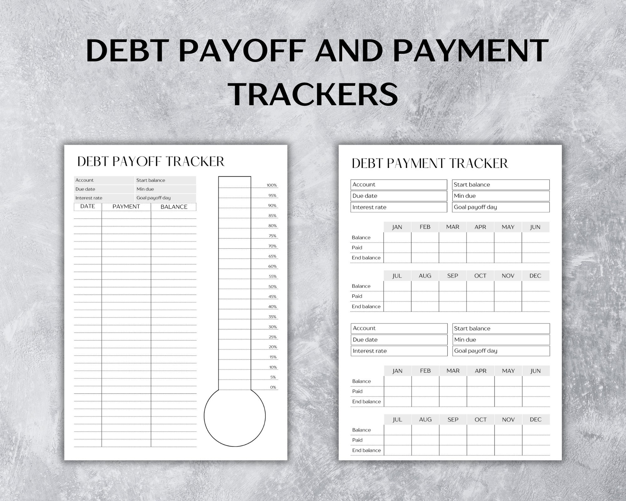Debt Payoff Tracker Printable, List of Debt, Debt Snowball Tracker ...