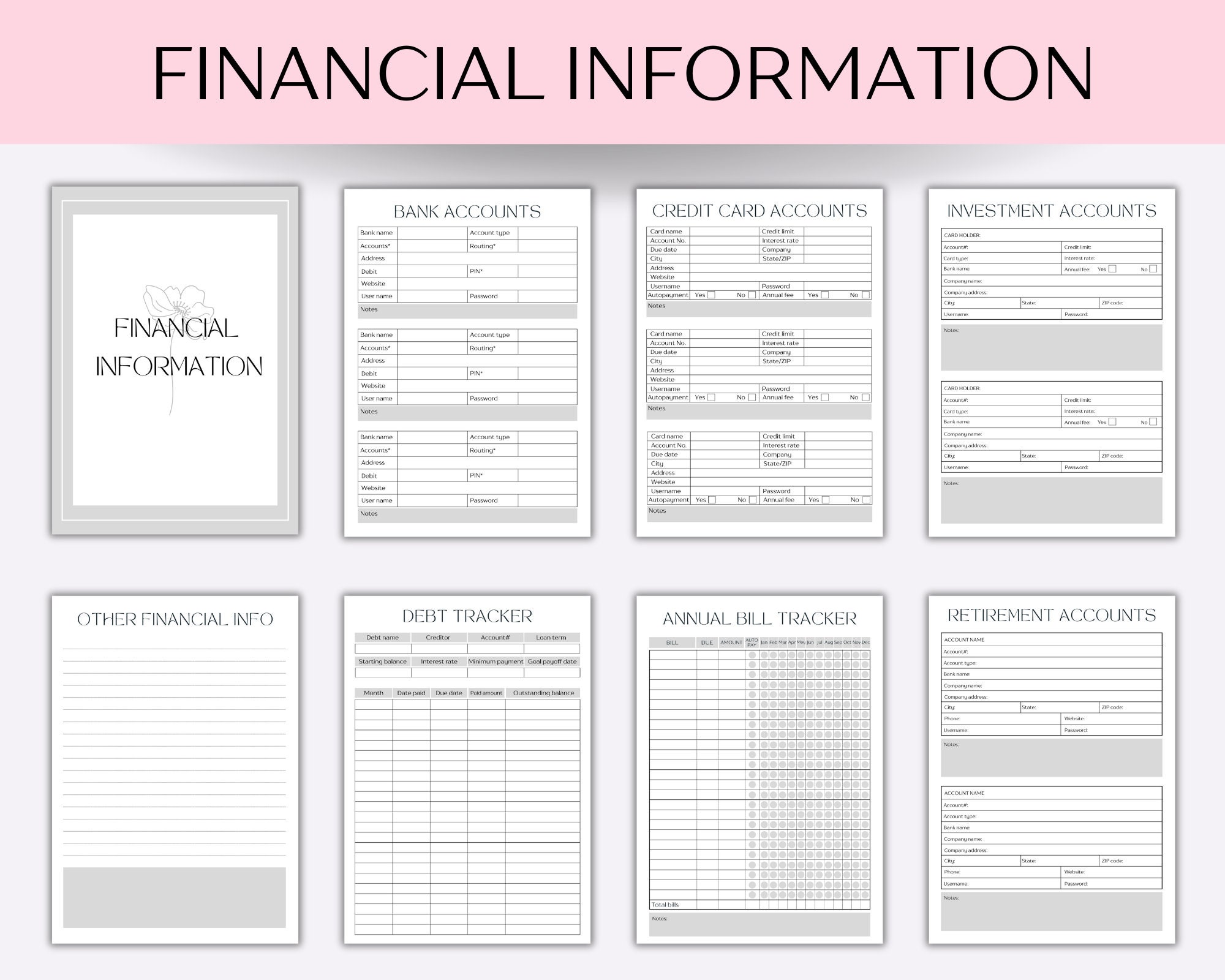 End of Life Planner Printable: Emergency Binder - PDF US Letter, A4 - Etsy