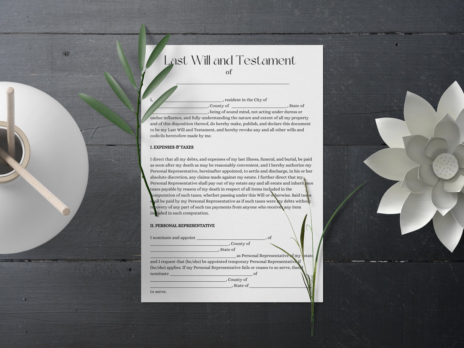 Editable Last Will and Testament Form, Last Will and Testament Template ...
