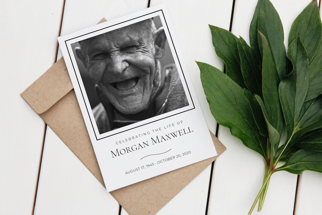 Obituary Template for Men, Funeral Program Template for Man, Memorial ...