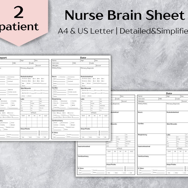 Nurse Brain 2 Patients - Etsy