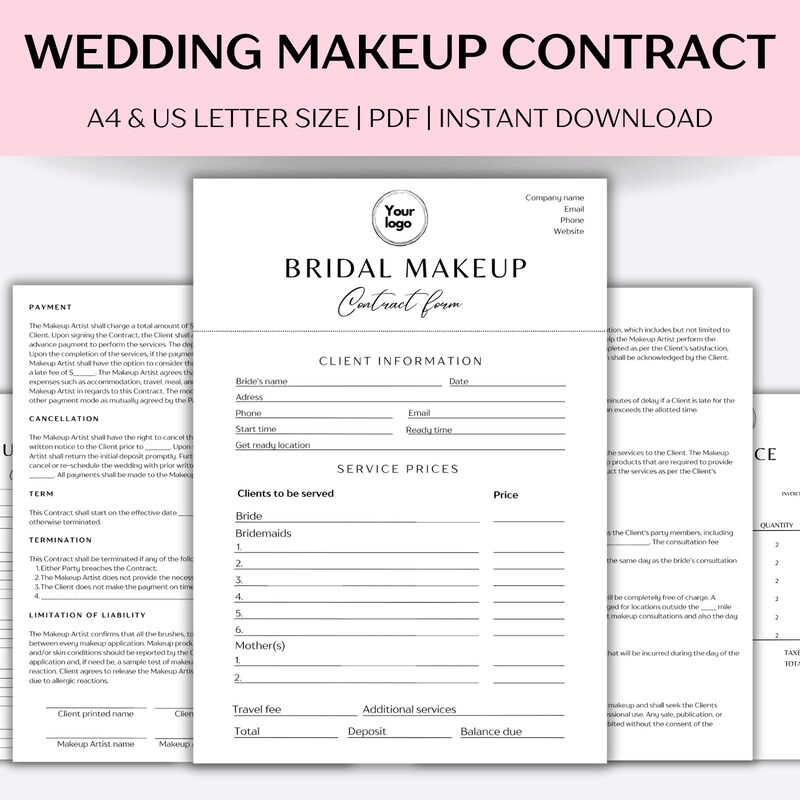 Makeup Contract - Etsy
