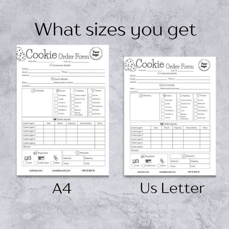 Editable Cookie Order Form Template, Cookie Order Tracker, Printable ...
