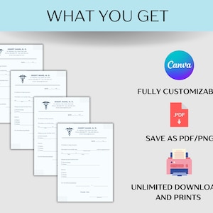 Doctors Excuse Note Template Editable, Fake Doctors Note, Excuse ...