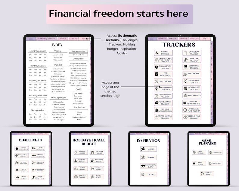 Digital Budget Planner 2024 for Goodnotes, Ipad, Notability, Monthly ...
