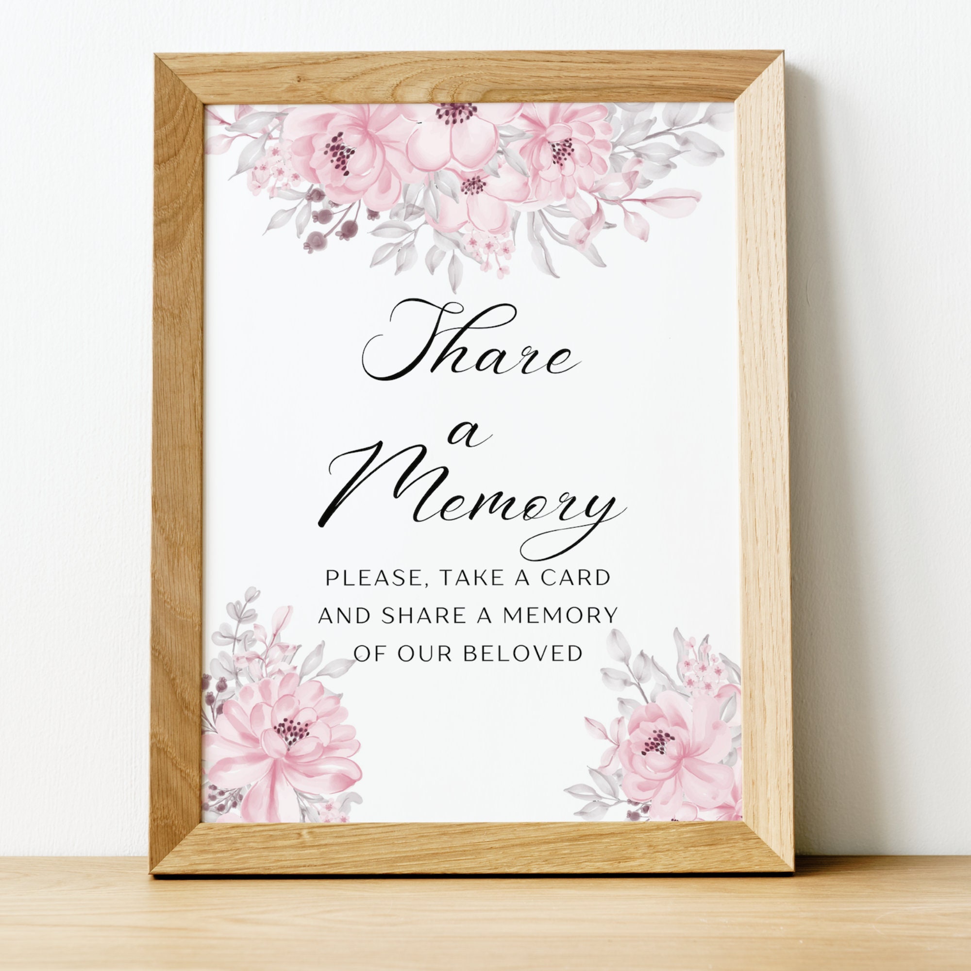 Share a Memory Table Sign & Cards Memorial Cards for - Etsy