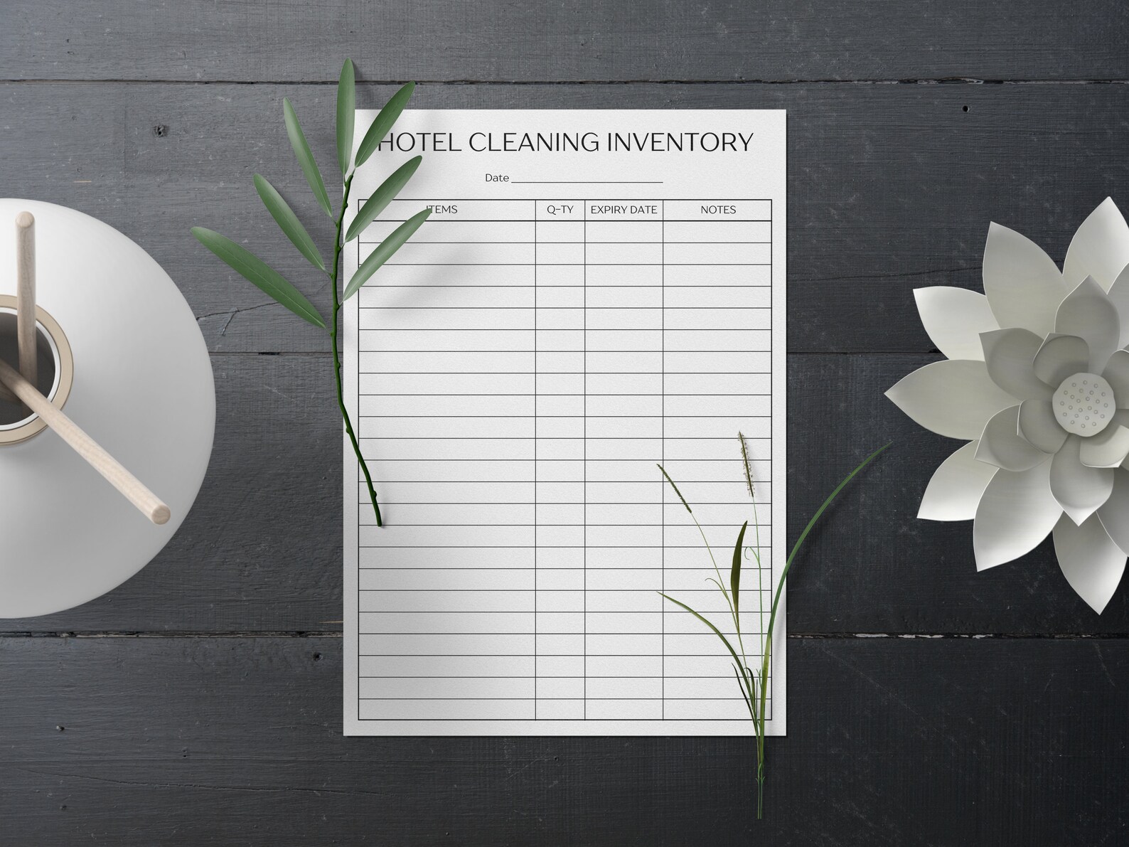 Printable Hotel Cleaning Inventory Tracker, Cleaning List, Cleaning ...