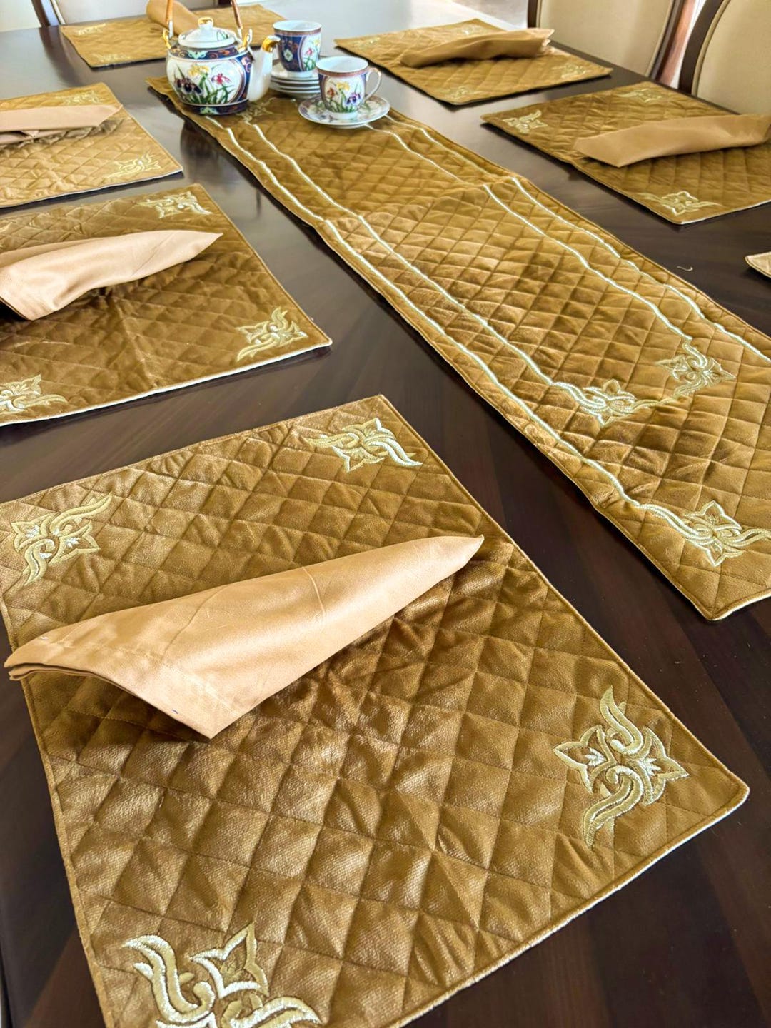Velvet Table Runner, Table Decor, Table Runner, Christmas Decoration ...