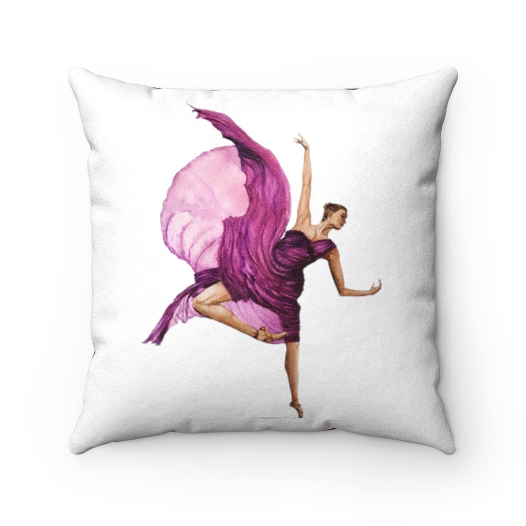 Ballet Dancer Pillow, Decorative Dancer Cushion, Housewarming Gift ...