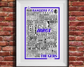 Glasgow Rangers Posters - Etsy UK