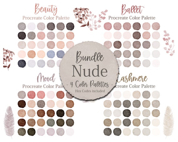 Nude Procreate Bundle Beige Palette Bright Tones Neutral Color - Etsy
