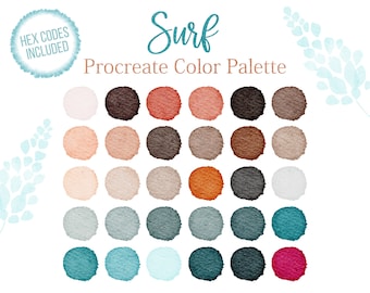 Neon Spring Color Palette Download Procreate Hex Code - Etsy