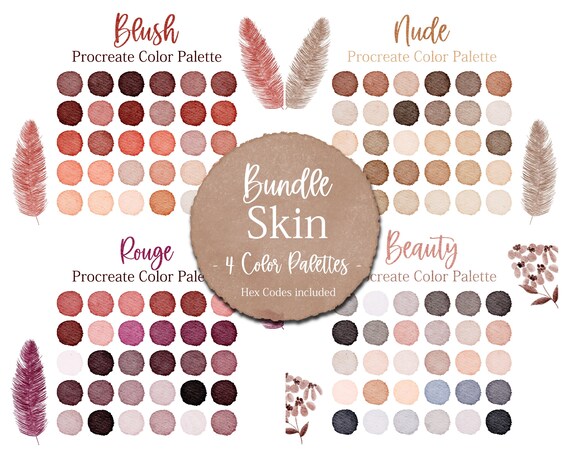 Skin Procreate Bundle Beige Palette Bright Tones Neutral Color - Etsy