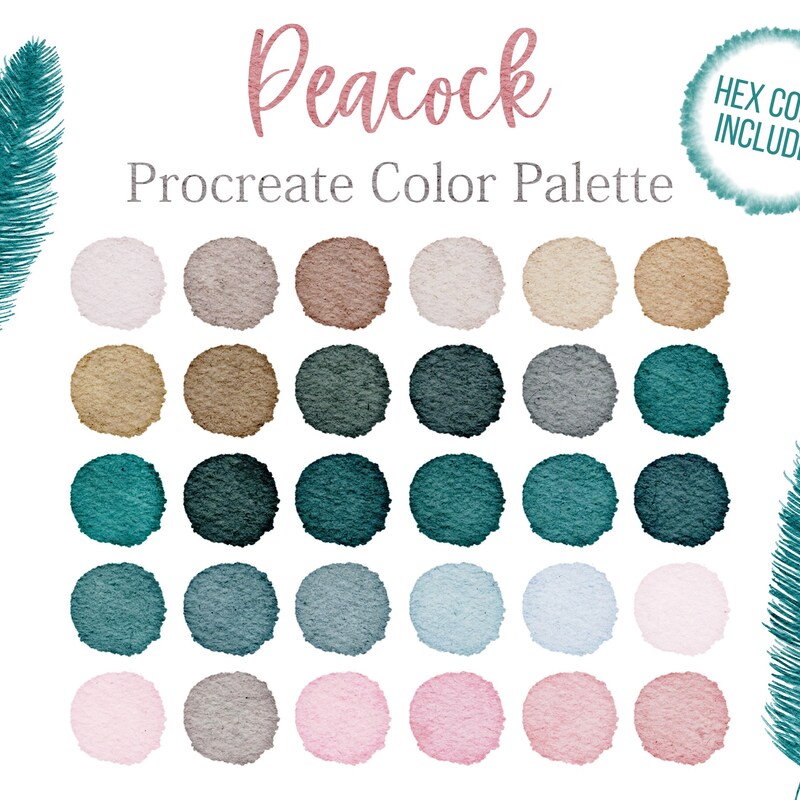 Peacock Colors - Etsy