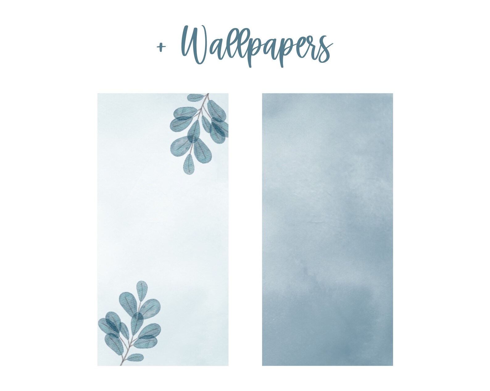 Blue App Icons Watercolor, Watercolour Aesthetics, iPhone Ios14 App ...