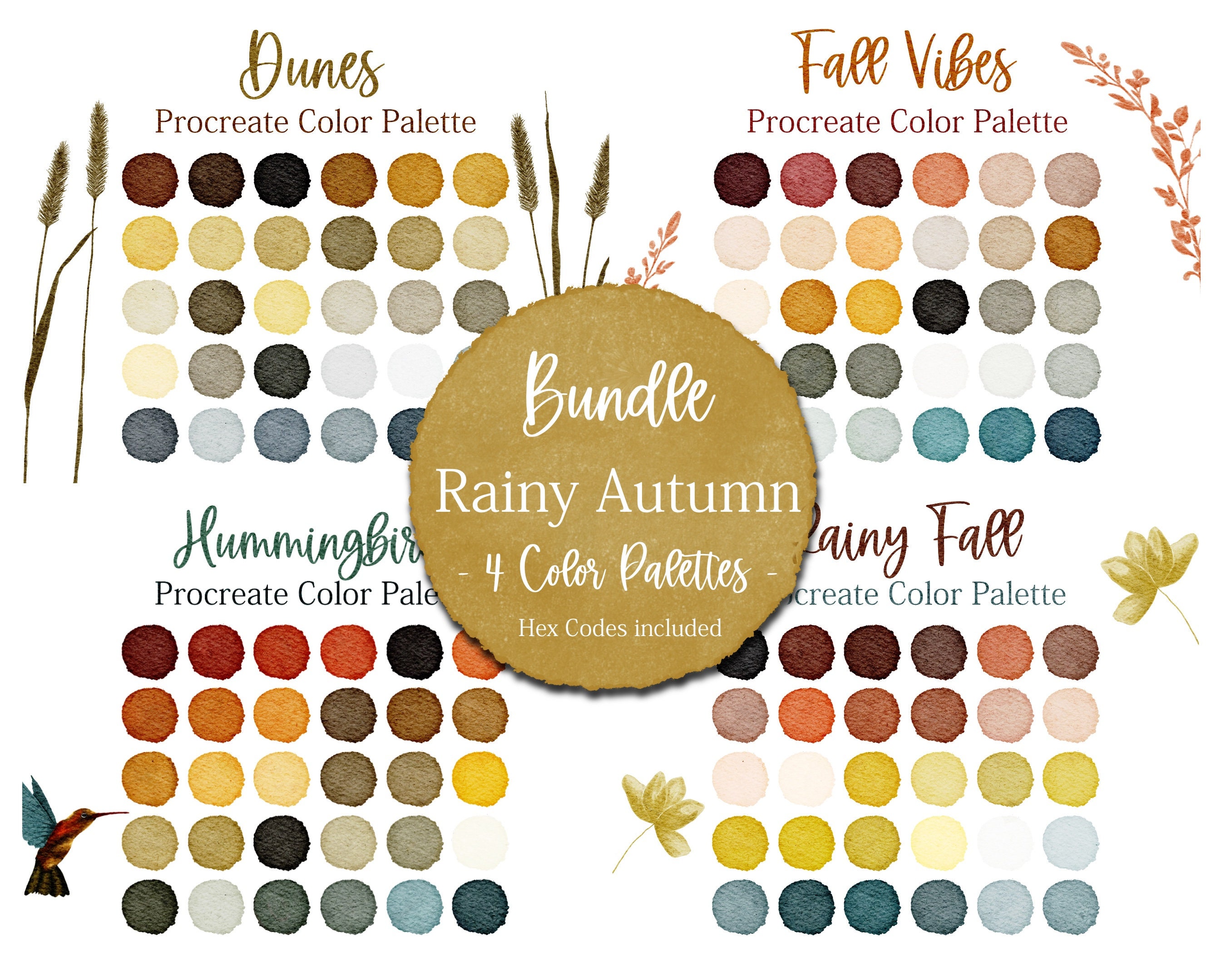 Harvest Procreate Palette Bundle Green Country Palette Earth - Etsy