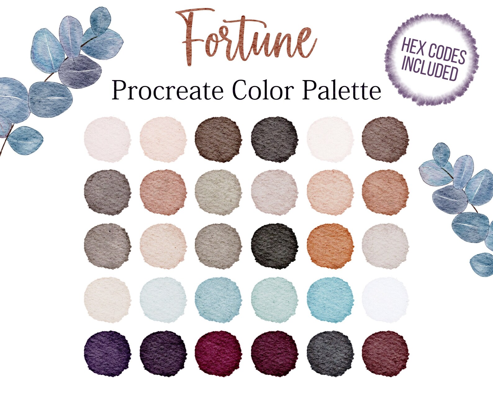 Violet Palette Procreate Petrol Tones Palette Blue Colour Hex Codes ...