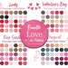 Valentine Bundle Color Palette Love Pink Procreate Hex Codes Rose ...