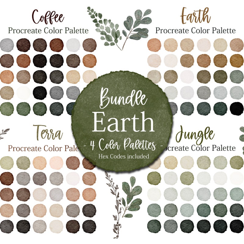 Green Color Palette - Etsy