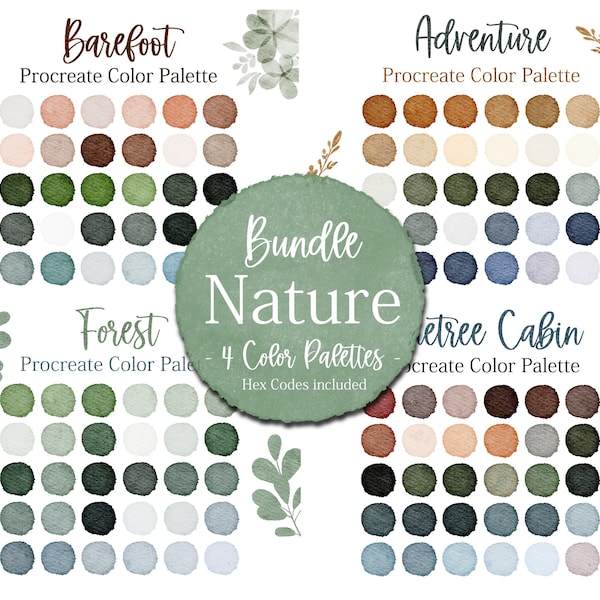 Green Color Palette - Etsy