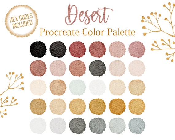 Retro Procreate Red Tone Color Palette Ocher Colors Desert | Etsy