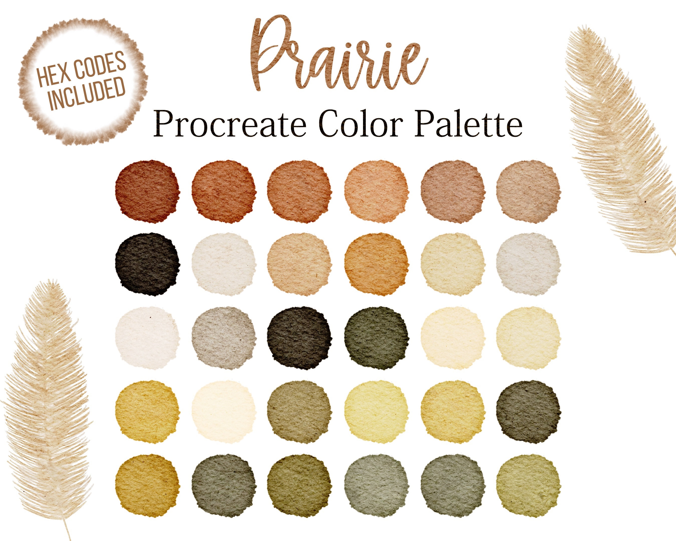 Garden Colors Palette Procreate Bundle Green Tones Color Red Palette ...