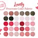 Valentine Bundle Color Palette Love Pink Procreate Hex Codes Rose ...