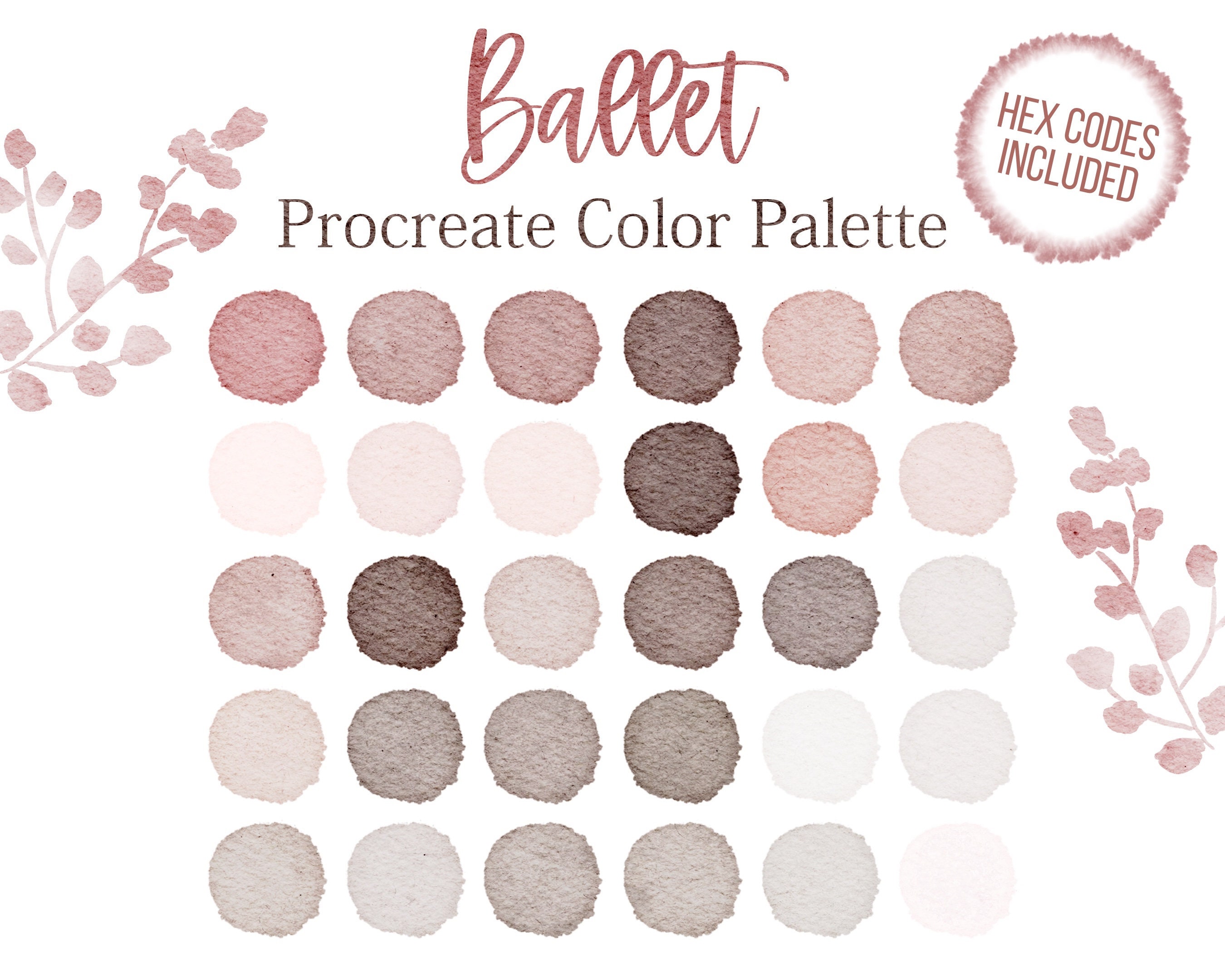 Neutral Colors Procreate Beige Color Palette Nude Colour Hex Etsy