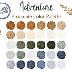 Nature Colors Procreate Blue Tones Color Palette Brown Colour Hex Codes ...