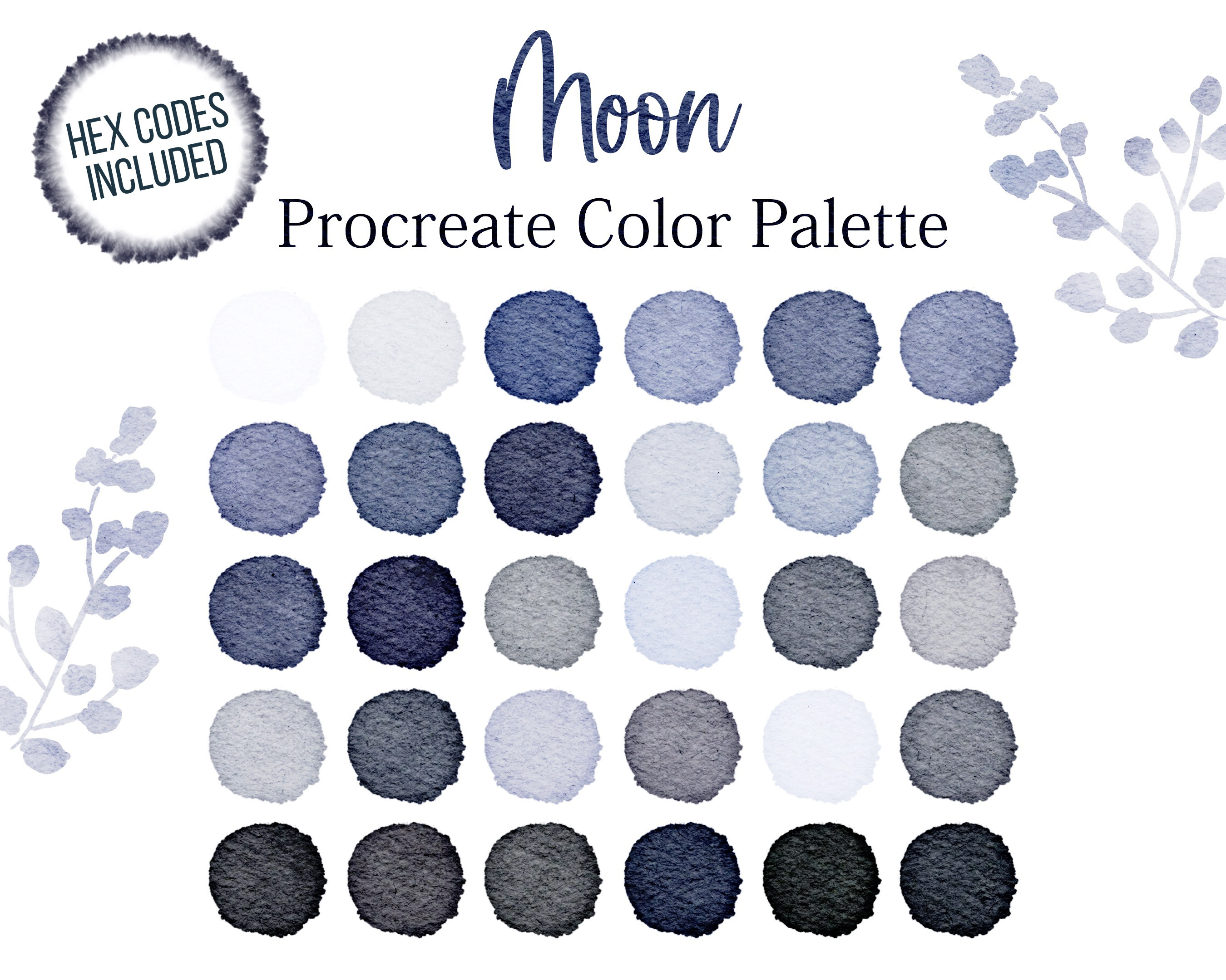 Blue Colour Procreate, Dark Tones Palette, Blue Color Palette, Blue ...