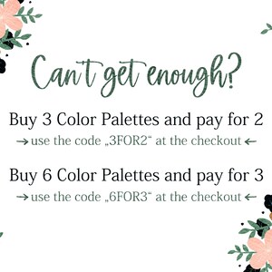 Daisy Palette Procreate Yellow Tones Palette Blue Colour Watercolor ...