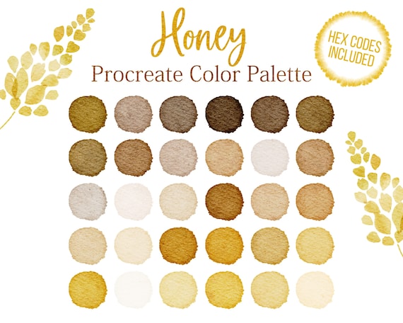 Ocher Procreate Yellow Tones Color Palette Honey Colour - Etsy