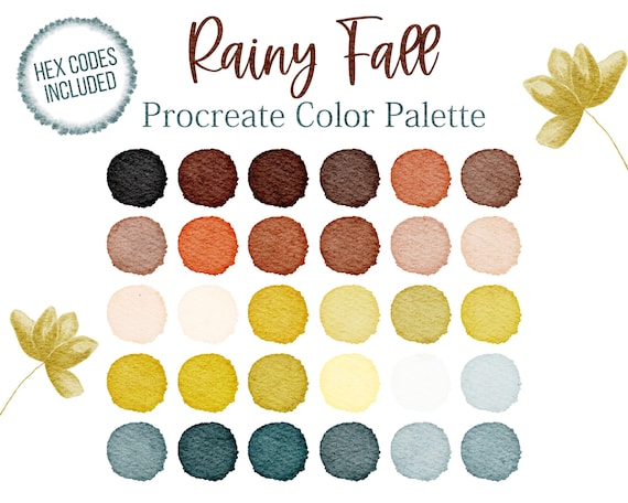 Rainy Fall Color Palette Art Threads: Autumn Color Palettes
