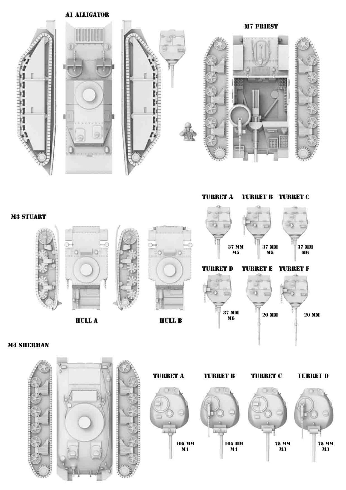 US Marine Armored Forces for WW2 Games and Dioramas. Available - Etsy