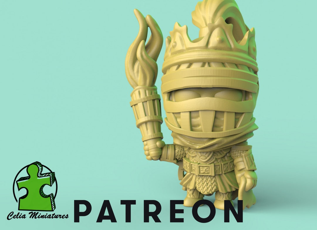 Undead Knight Chibi Figurine by Celia Miniatures, Suitable for 28-32mm ...