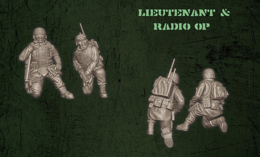 28mm USMC Lieutenant and Radio Designed by Quartermaster 3D - Etsy