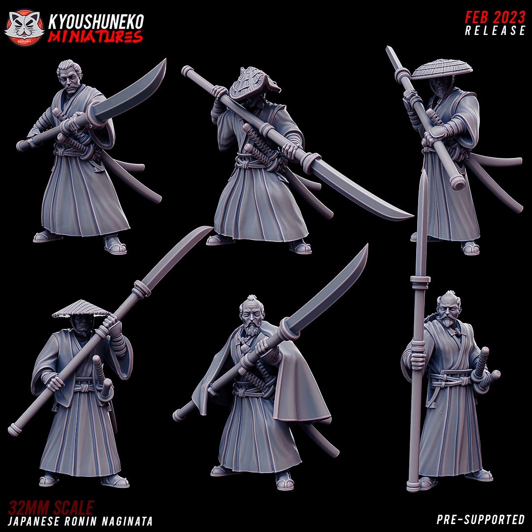 Japanese Ronin Naginata Available as 28mm or 32mm Miniatures by ...